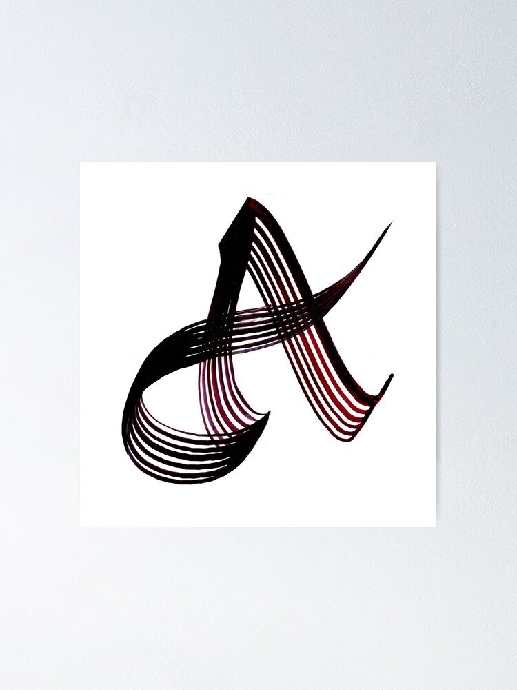 "Letter "A" In Stylish English Calligraphy With Handmade Bamboo Pen ...