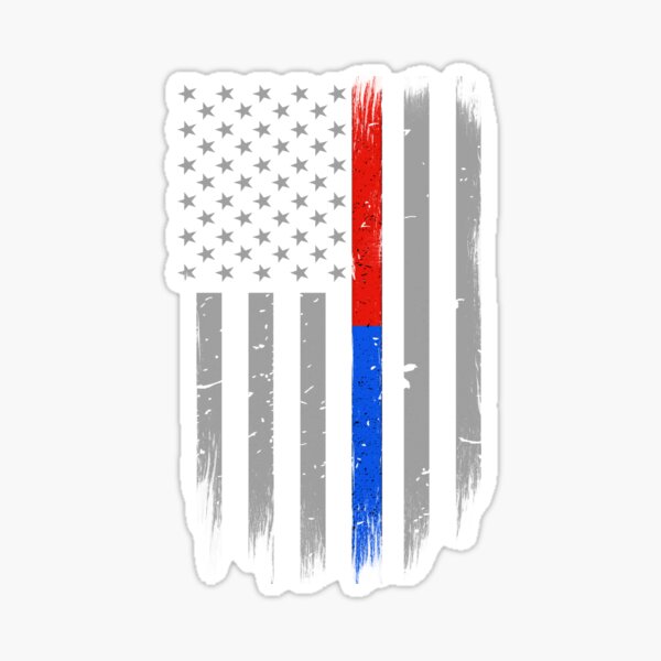 "Thin Red Blue Line American Flag" Sticker for Sale by bluelinegear ...