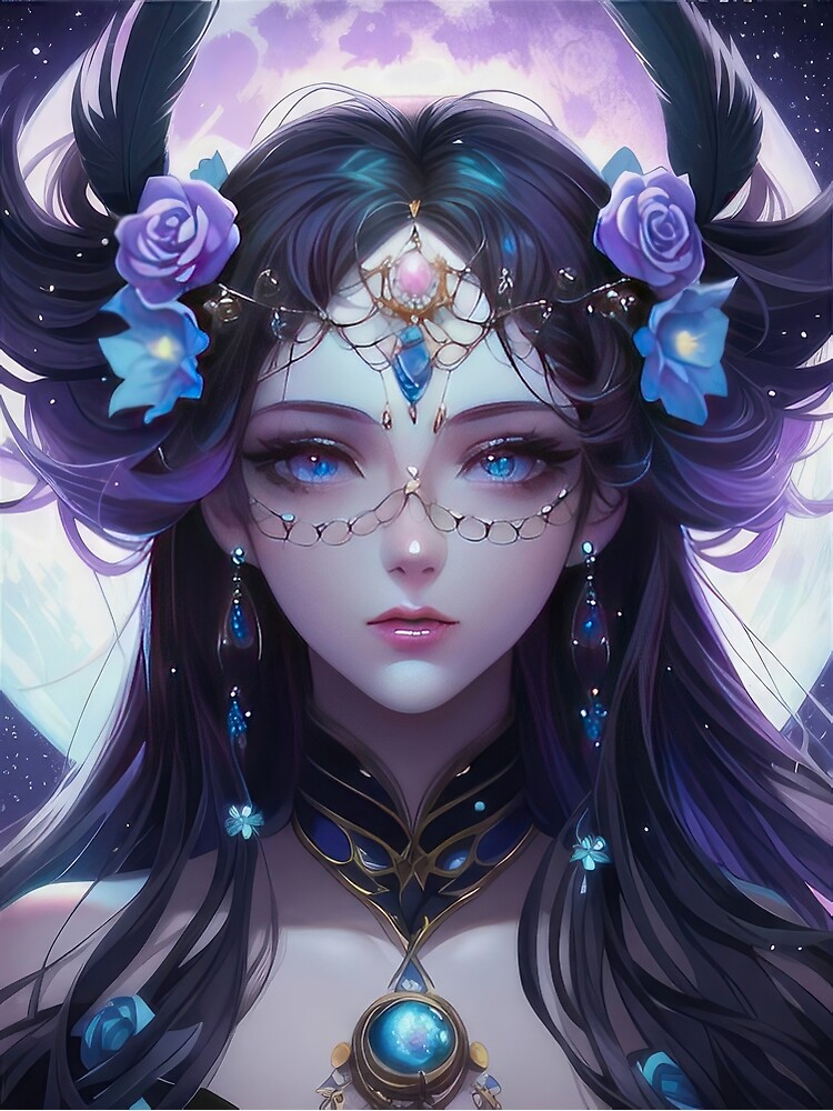 "Beautiful Moon Goddess" Poster for Sale by atomdigitalart | Redbubble