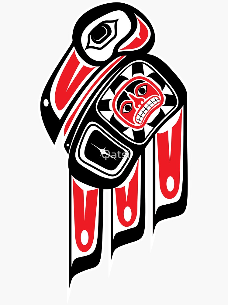 "Haida Raven" Sticker by Qatsi | Redbubble