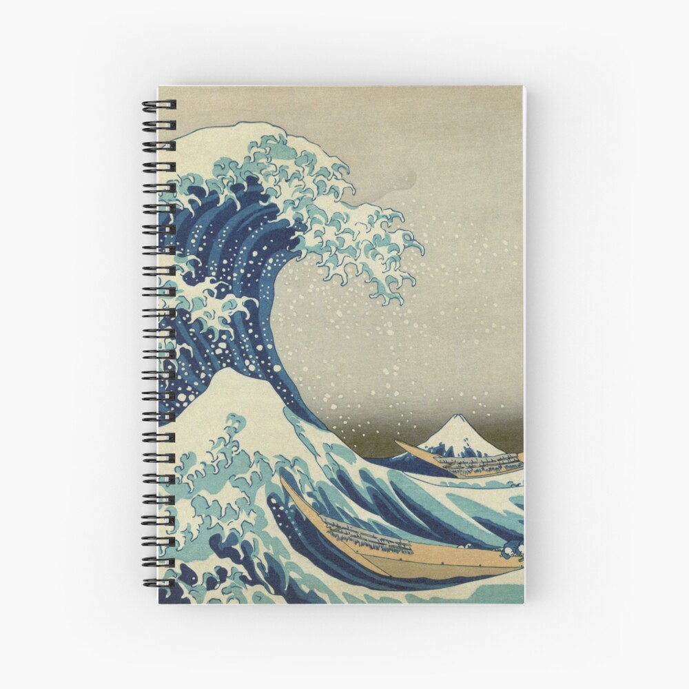 "The Great Wave" Spiral Notebook for Sale by marcodarvish | Redbubble