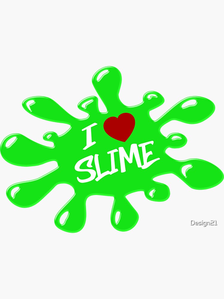 "I love slime" Sticker for Sale by Design21 | Redbubble