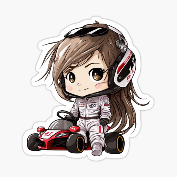"Chibi Car Racer" Sticker for Sale by TheChibiStore | Redbubble