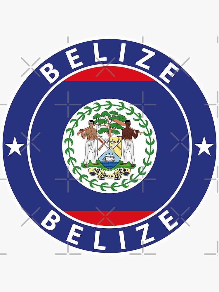 "Belize flag coat of arms" Sticker for Sale by Skykratzer | Redbubble