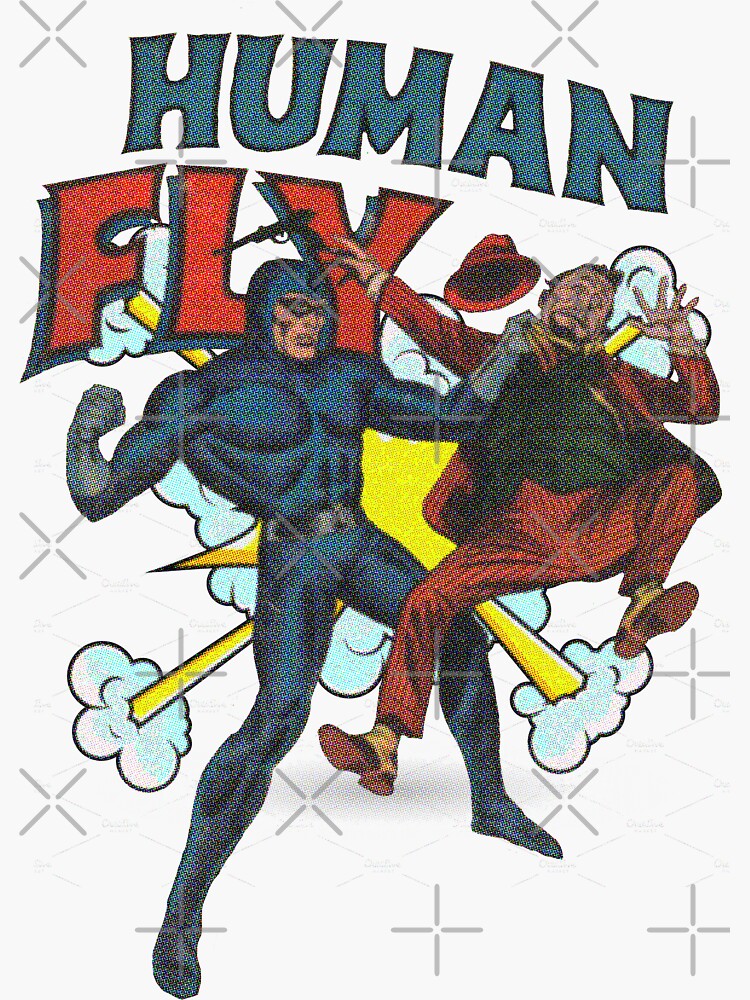"Vintage Comics - Human Fly" Sticker for Sale by sassav8 | Redbubble