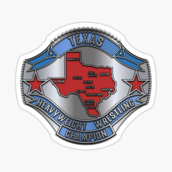 "Texas Heavyweight Championship Belt" Sticker for Sale by Saint ...