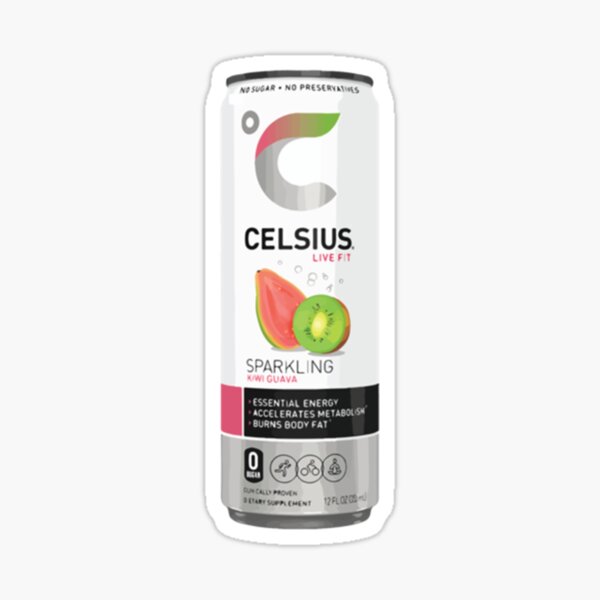 "Celsius Sparkling Kiwi Guava Energy Drink " Sticker for Sale by ...