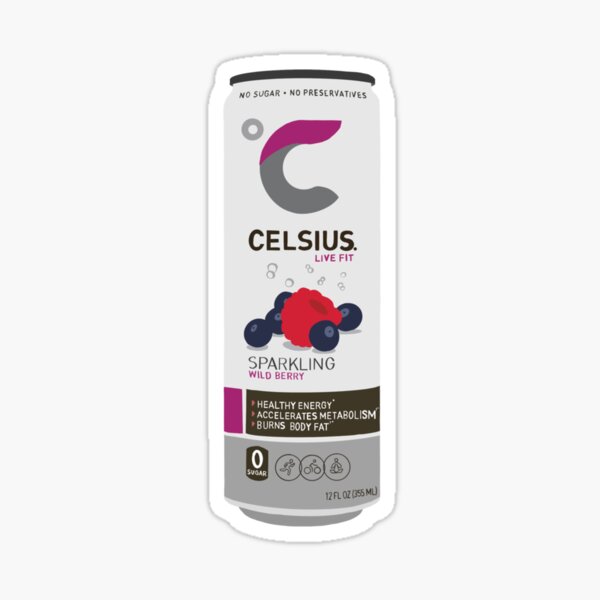 "Celsius sparkling wild berry" Sticker for Sale by CameronWhit | Redbubble