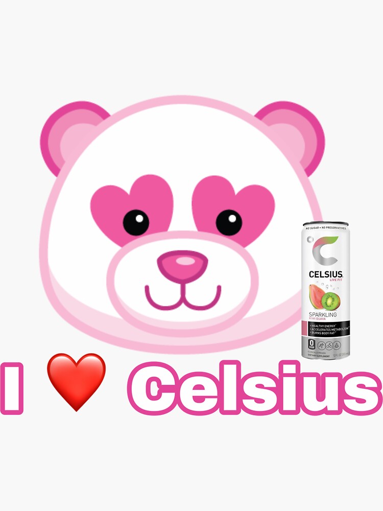 "Webkinz pink panda bear I love Celsius dank meme" Sticker for Sale by ...