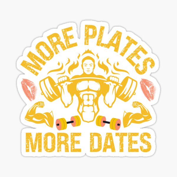 "More Plates More Dates" Sticker for Sale by Babytopia | Redbubble