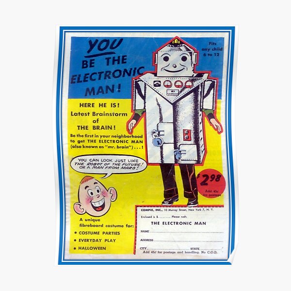 "Electronic Man Ad" Poster by kikaidalibre | Redbubble