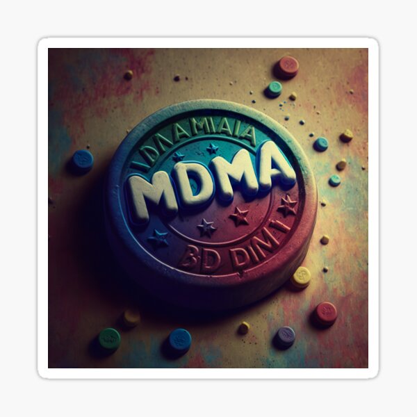 "MDMA Digital Art" Sticker for Sale by SorrowNight | Redbubble