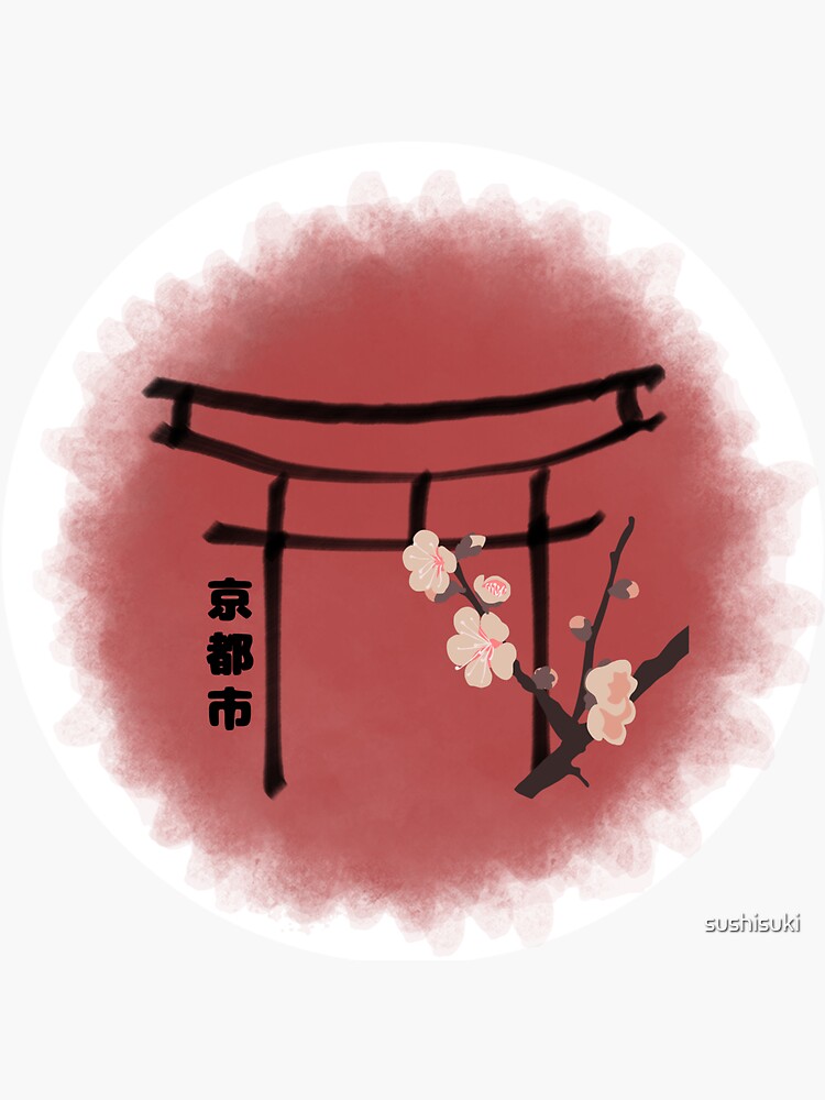 "shrine art aesthetic" Sticker for Sale by sushisuki | Redbubble