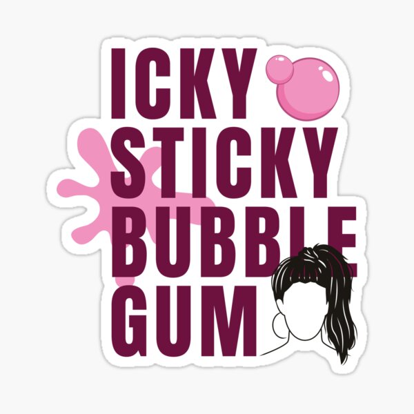 "Ms Rachel Icky Sticky Bubblegum Pink Ponytail T Shirt" Sticker for Sale by SailorMorgue | Redbubble