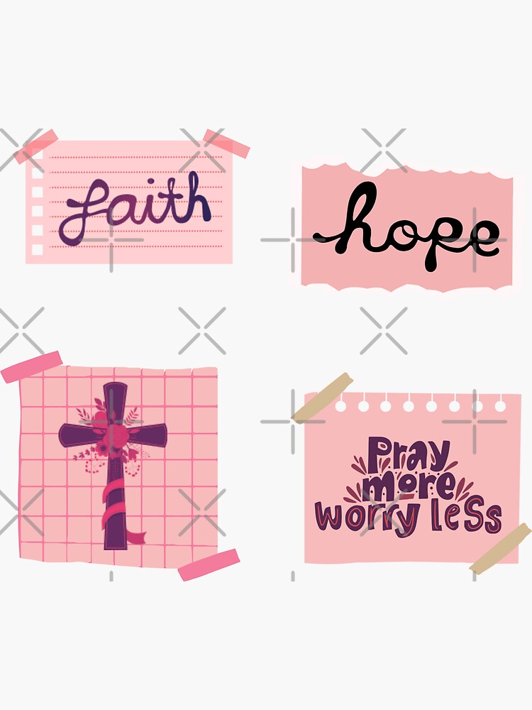"Christian Believers Mixed Ripped Paper Designs 24" Sticker for Sale by ...