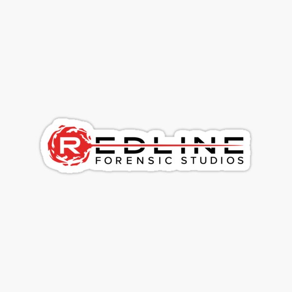 "REDLINE Forensic Studios Logo" Sticker for Sale by REDLINE Forensic ...