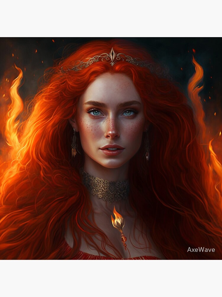 "Young Fire Princess" Sticker for Sale by AxeWave | Redbubble