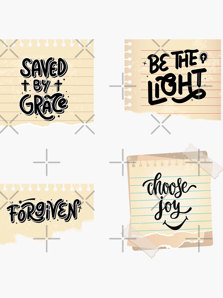 "Christian Believers Mixed Ripped Paper Designs 27" Sticker for Sale by ...