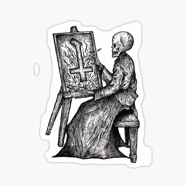"Skeleton Art" Sticker for Sale by SanArtDeep | Redbubble