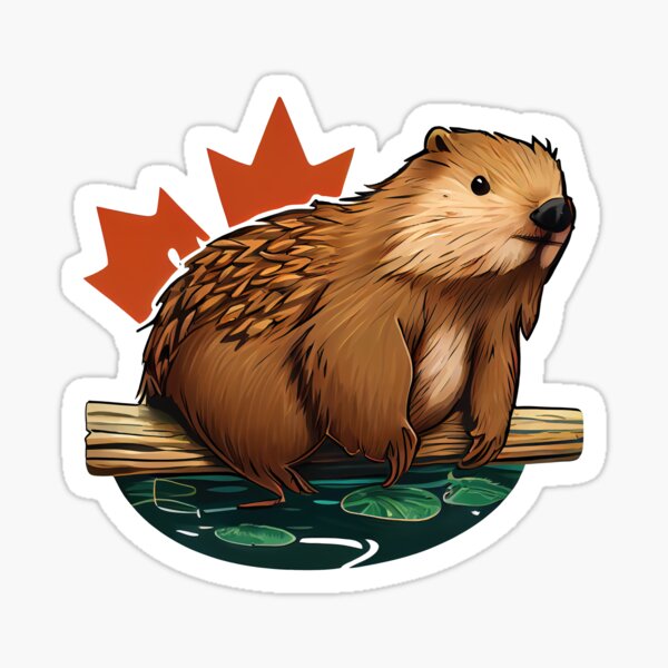 "Cartoon beaver" Sticker for Sale by FokasuArt | Redbubble