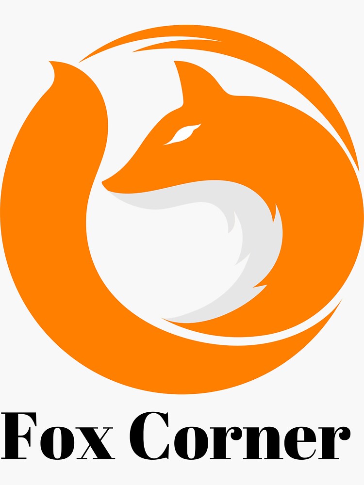 "Orange Fox - Fox corner Design for Fox lovers " Sticker for Sale by ...