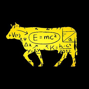 "Yellow version of Meet "The Calculus cow" Cow puns Cowculus" Sticker ...