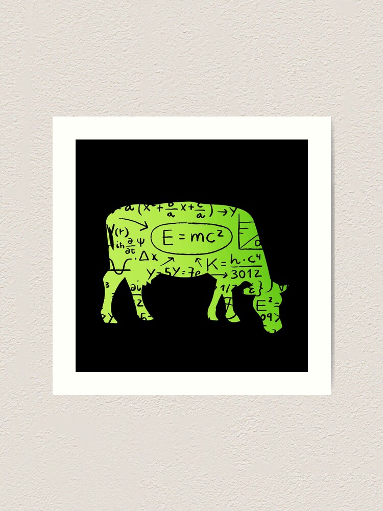 "Light green version of Meet "The Calculus cow" Cow puns Cowculus" Art ...