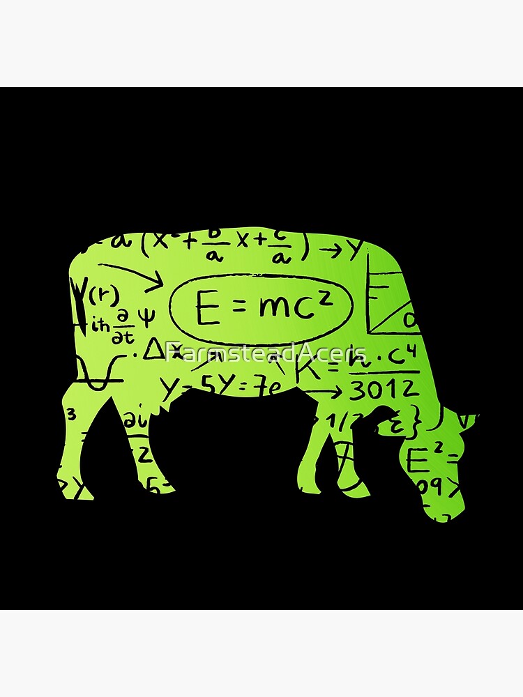 "Light green version of Meet "The Calculus cow" Cow puns Cowculus" Art ...
