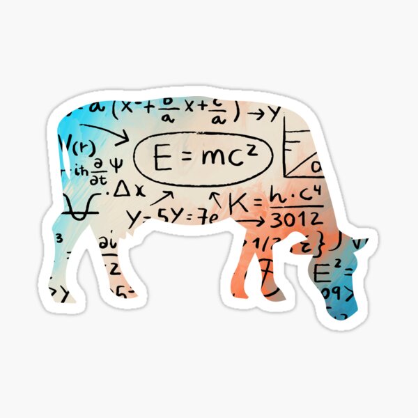 "Muliticolor version of Meet "The Calculus cow" Cow puns Cowculus ...
