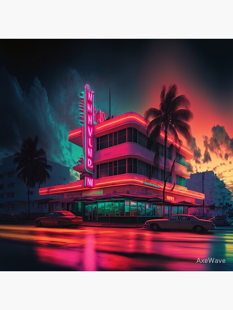 "80s Miami Restaurant" Poster for Sale by AxeWave | Redbubble