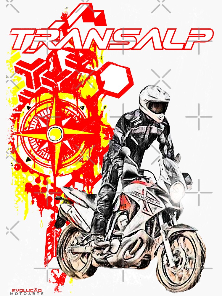 "XL 700V Transalp" Sticker for Sale by Evomotoarte | Redbubble