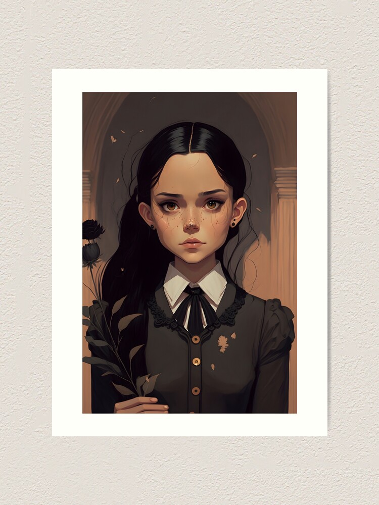 "Wednesday Addams, Ai-Generated Art, Netflix, Netflix Fun Art, Addams ...