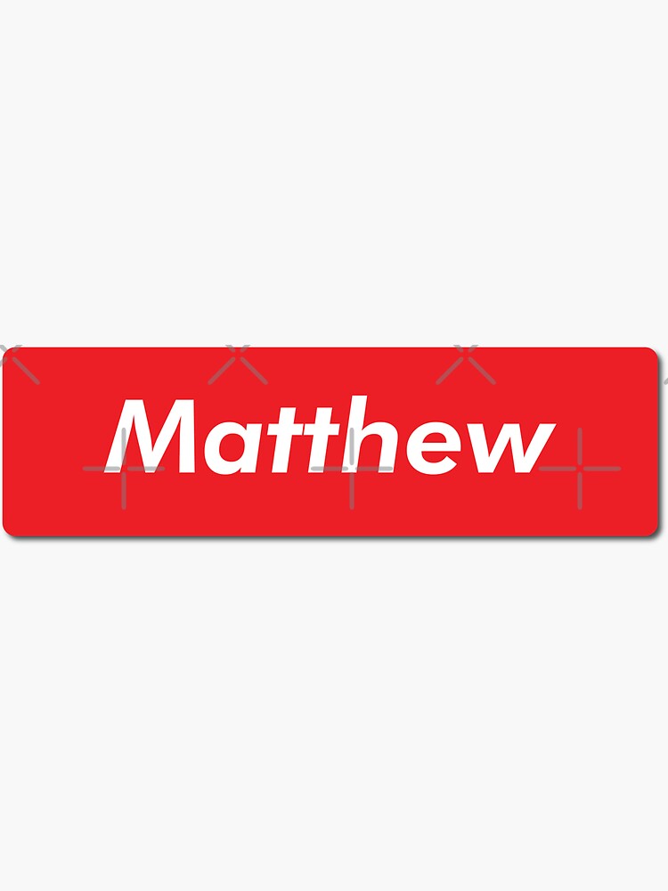 "Matthew Name Label" Sticker for Sale by Creative-art007 | Redbubble