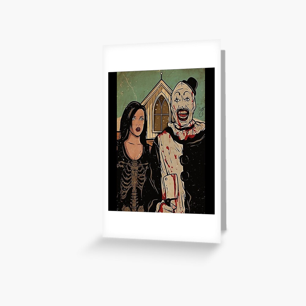 "Birthday Gift Terrifier Horror Movie Art Retro Wave " Greeting Card ...