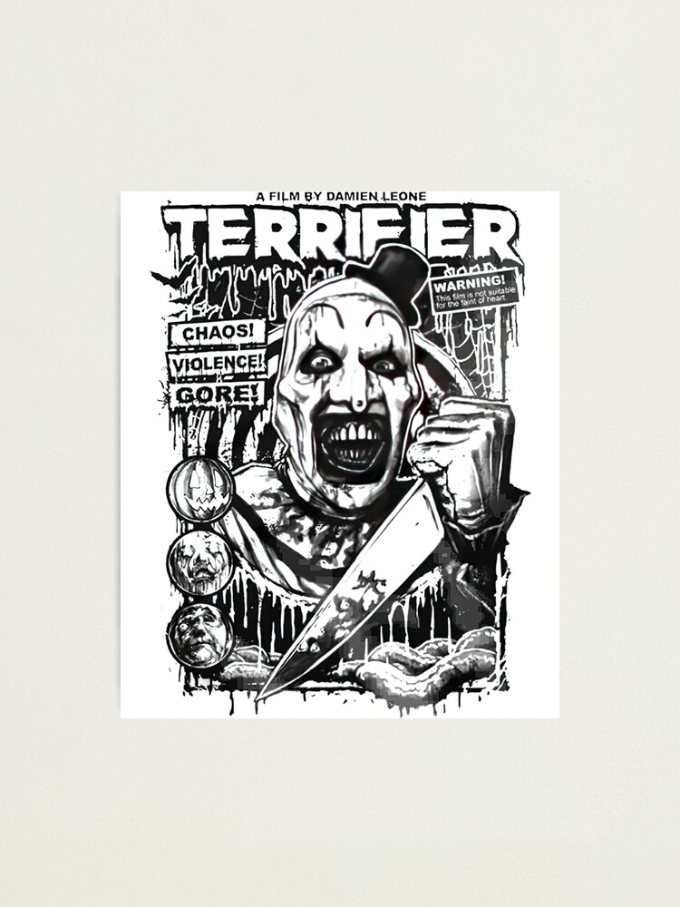 "Terrifier Cover Clown " Photographic Print for Sale by TheEvidence ...