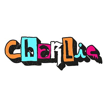 "CHARLIE Custom Text Birthday Name" Sticker for Sale by dangerarrow ...