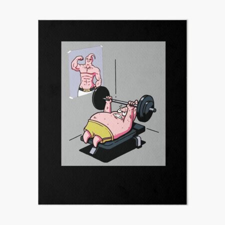 "Majin Buu vs Patrick - Funny Motivational Gym Deadlift" Art Board ...