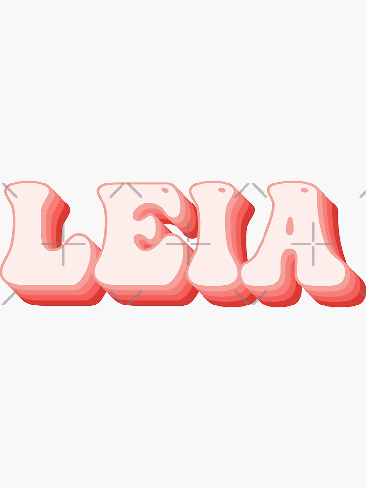 "Leia - Name" Sticker for Sale by kindxinn | Redbubble
