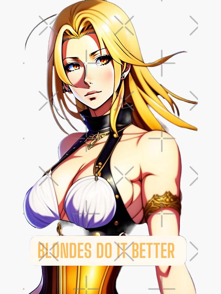"Blondes Do it better Hot " Sticker for Sale by Uzumaki69 | Redbubble