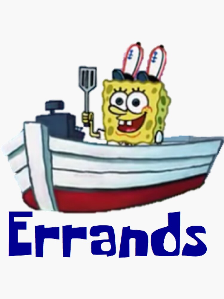 "Spongebob Errands" Sticker for Sale by marcoriccione | Redbubble