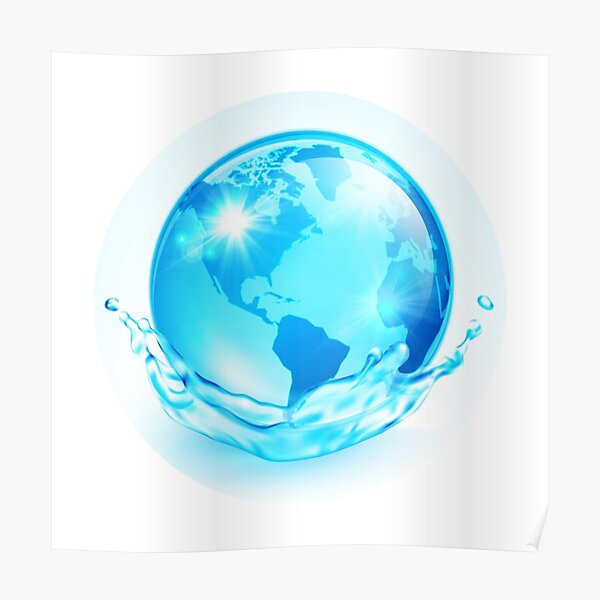 "Frutiger Aero Water Globe Orb" Poster for Sale by SmanesDesign | Redbubble