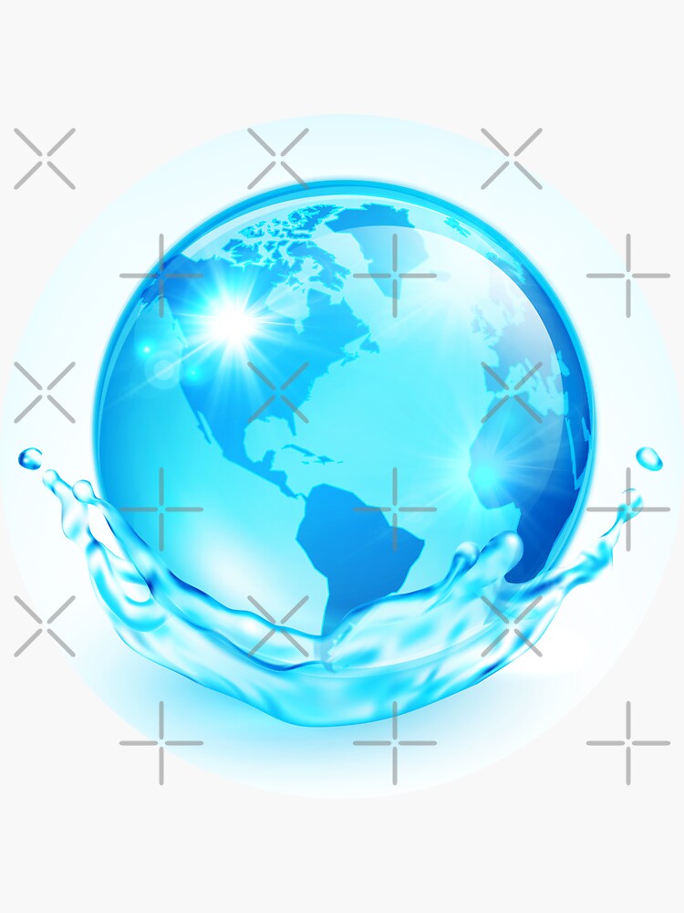 "Frutiger Aero Water Globe Orb" Sticker for Sale by SmanesDesign ...