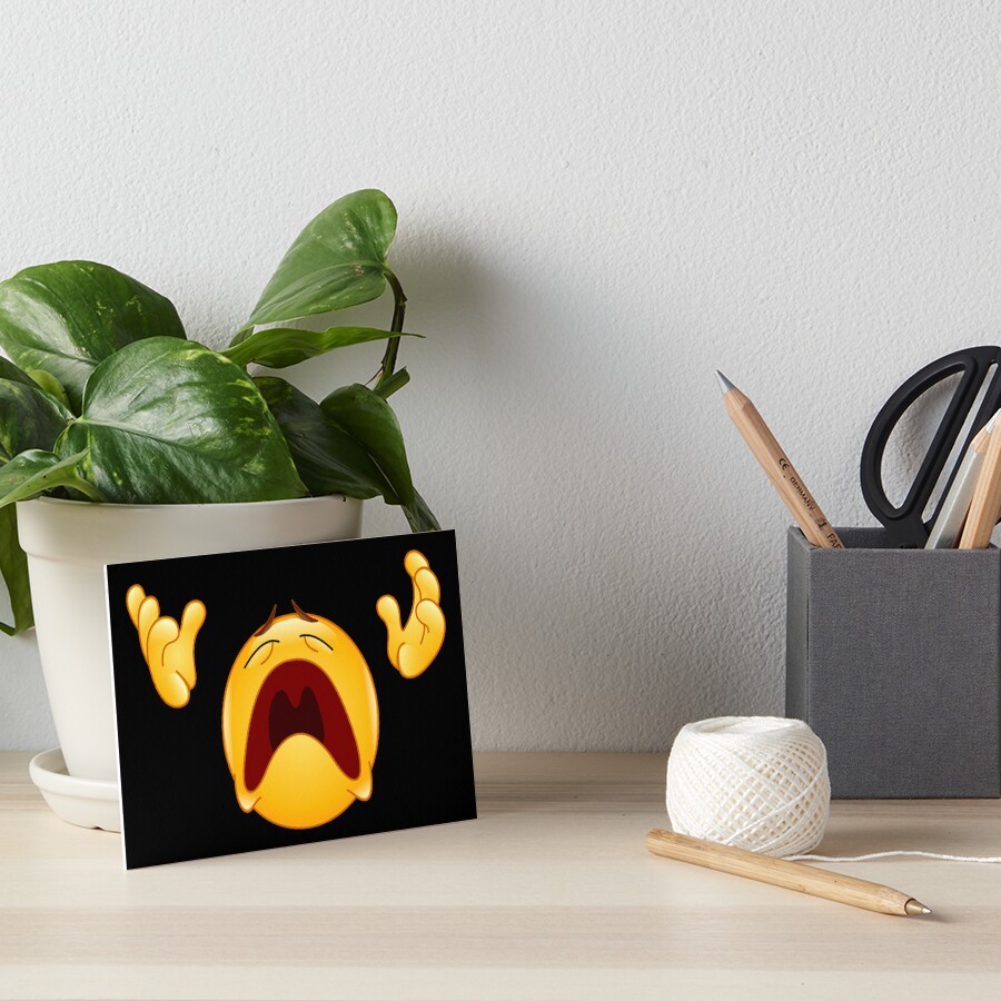 "Sad Emoji Disappearing Meme Screaming Face" Photographic Print for ...