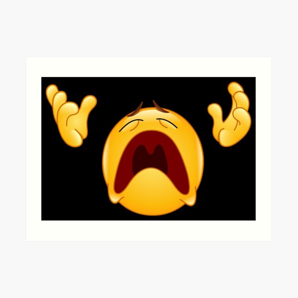 "Sad Emoji Disappearing Meme Screaming Face" Art Print for Sale by ...