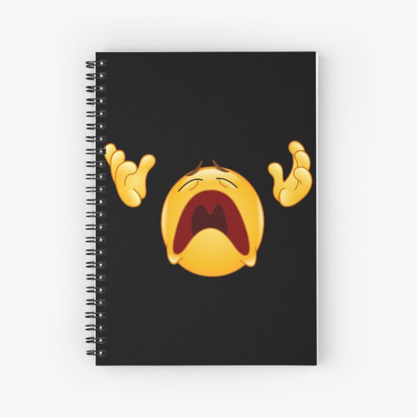 "Sad Emoji Disappearing Meme Screaming Face" Spiral Notebook for Sale ...