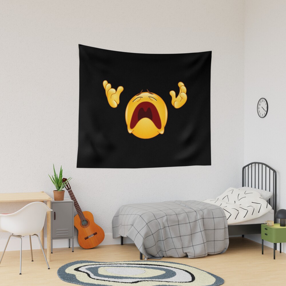 "Sad Emoji Disappearing Meme Screaming Face" Photographic Print for ...