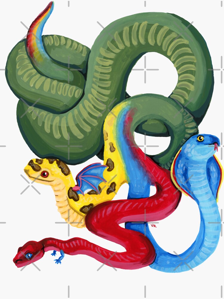 "Snake Hydra" Sticker for Sale by VivianRosalee | Redbubble