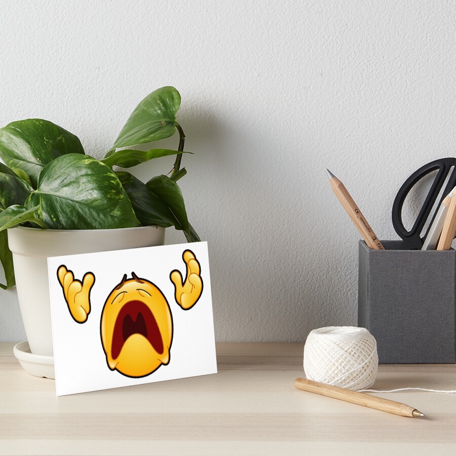 "Emoji Disappearing Funny Meme Sad Screaming Angry Face" Poster for ...