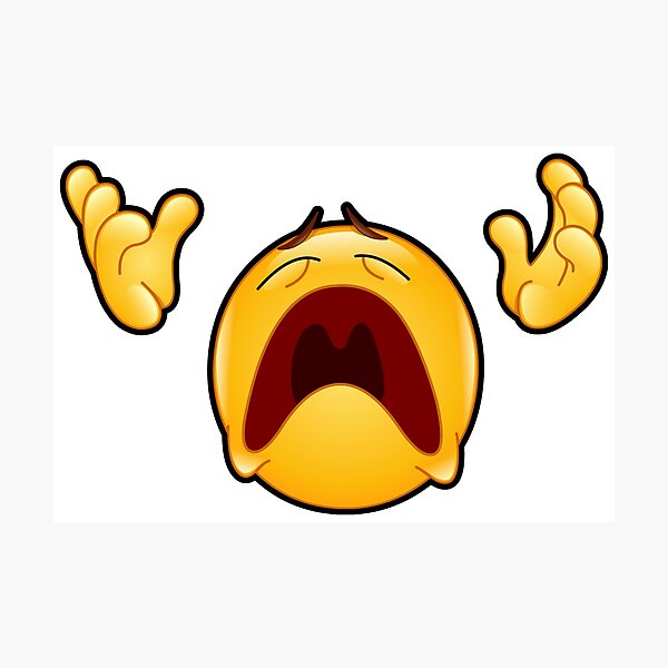 Lámina fotográfica for Sale con la obra «Emoji que desaparece, meme ...