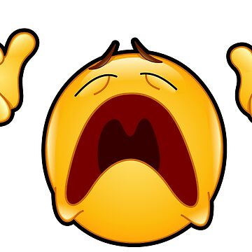 "Emoji Disappearing Funny Meme Sad Screaming Angry Face" Poster for ...